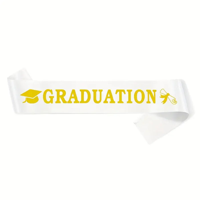 "GRADUATION" Sash - White – Posters Abu Dhabi