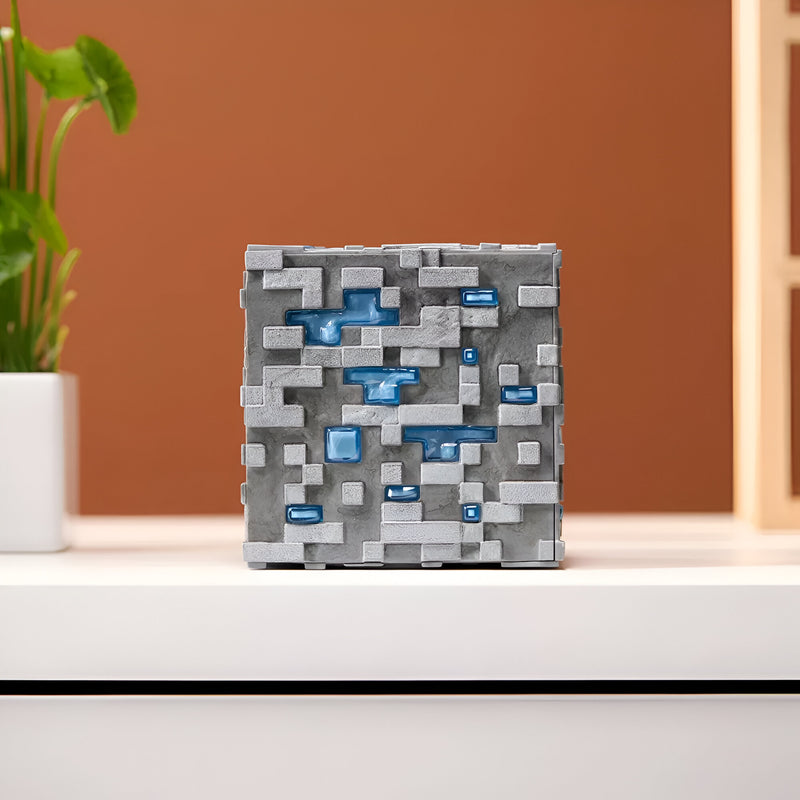 Minecraft Illuminating Diamond Ore Cube – Posters Abu Dhabi