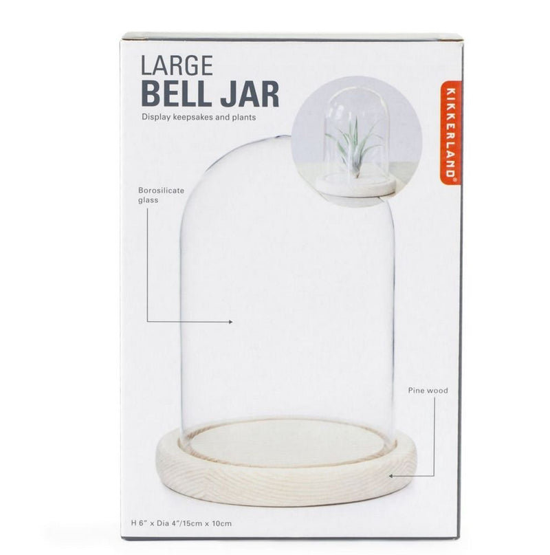 Bell Jar With Wood Base - Large – Posters Abu Dhabi